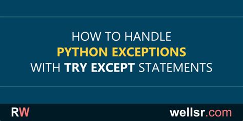 python exception handling with try except statements