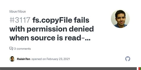 pyfile fails with permission denied when source is read only