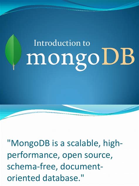 introduction to mongodb mongo db my sql
