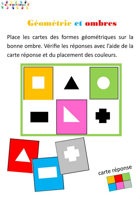 Atelier Autonome Formes Géométriques Et Ombres Mc En Maternelle