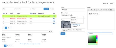 github zofe rapyd laravel rapyd crud widgets for