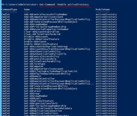 Huge List Of Powershell Commands For Active Directory