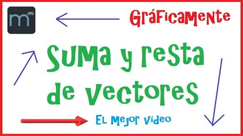 Suma Y Resta De Vectores Gráficamente Youtube