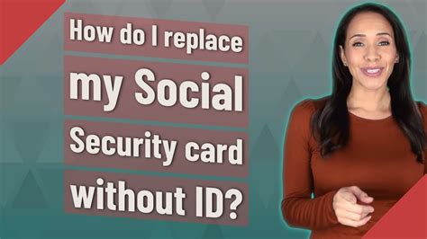 How Do I Replace My Social Security Card Without Id Youtube