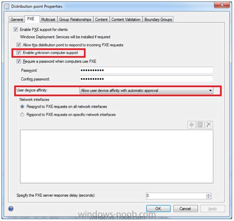 enable sccm pxe without wds on a windows 10 computer