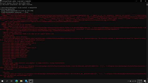numpy matplotlib installation error [python 3 10] stack overflow
