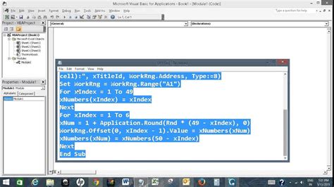 generate lottery number in excel using vba code youtube