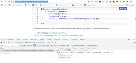 javascript datatables js how to use `ajax` option with a `callback