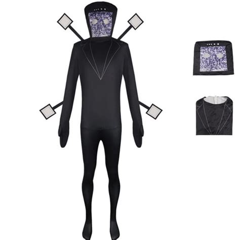 Skibidi Toilet Large Tv Man Costume Large Tv Man Cosplay Costume