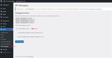 how to enable debugging in wordpress debug mode