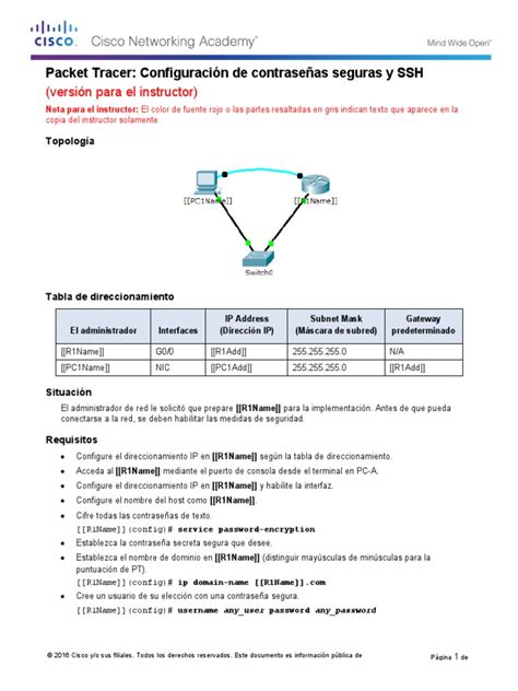 11 2 4 5 Packet Tracer Configuring Secure Passwords And Ssh Ilm
