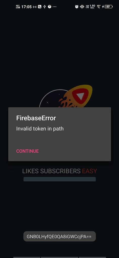 firebase invalid token error discuss kodular community
