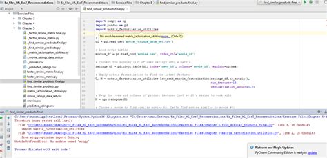 python no module name matrix factorization utilities found stack