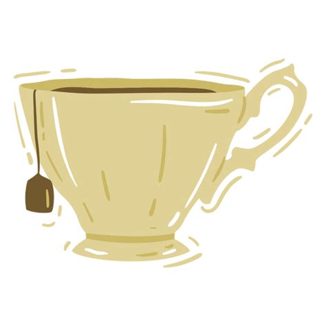 Design Png E Svg De Elemento De Xícara De Chá Semiplano Para Camisetas