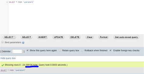 mysql phpmyadmin not counting rows correctly stack overflow