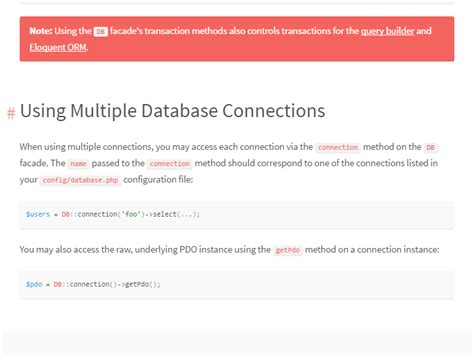 การทำ multiple database laravel