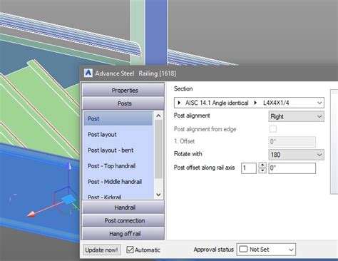 solved mirroring handrails are complete opposite and different