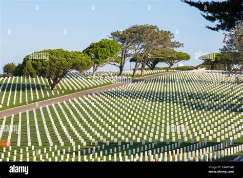 Fort Rosecrans National Cemetery On An October Morning San Diego