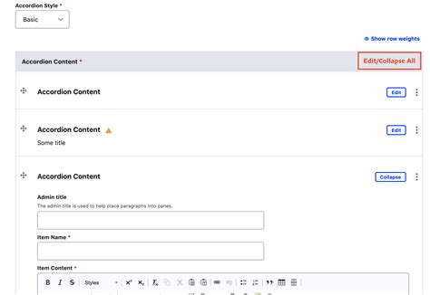 paragraphs missing collapse all edit all buttons [ 3164979