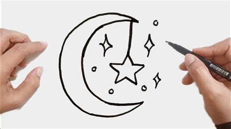 رسم هلال ونجمة رمضان كريم سهل خطوة بخطوة رسومات رمضان رسم سهل