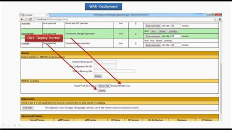 java ee tomcat war file deployment [manager application]