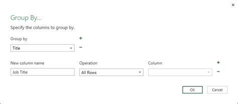 group rows in a table power query excel