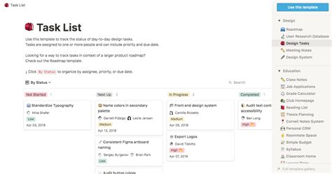 notion project tracker template