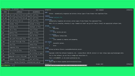 how to extract multiple compressed formats with a single command