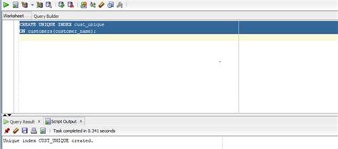 oracle unique index how unique index work in oracle examples