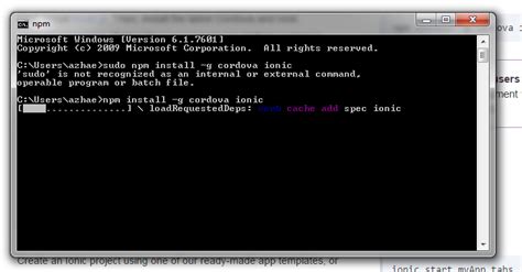 ionic and cordova not installing on windows stack overflow