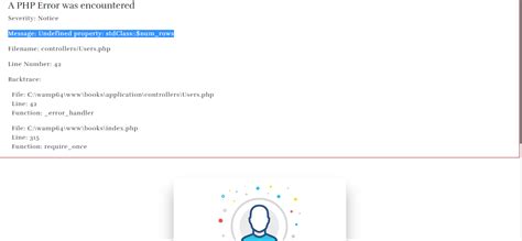 properties message undefined property stdclass num rows stack