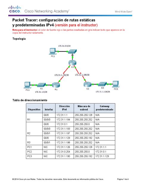 6 2 2 4 packet tracer configuring ipv4 static and