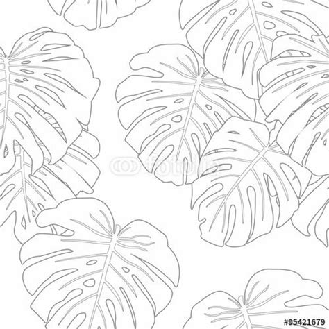 Mostera Leaves Seamless Pattern Fichier Vectoriel Libre De Droits Sur