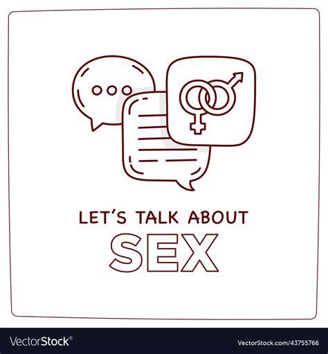 lets talk about sex doodle dialog speech bubbles vector image