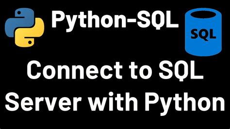 connect to sql server with python