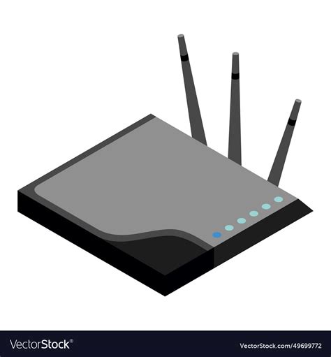 Router Isometric Icon Wifi Royalty Free Vector Image