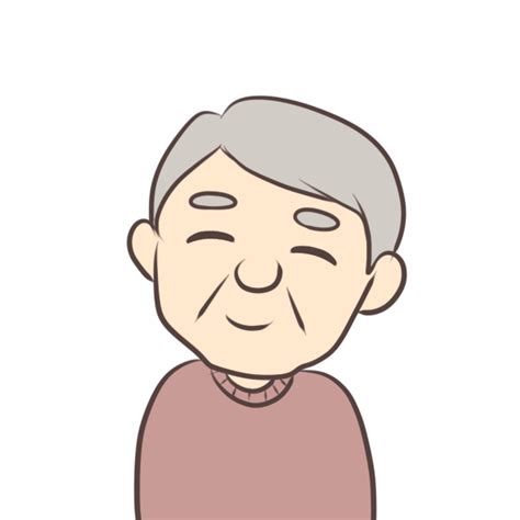 画像をダウンロード おじいちゃん イラスト 笑顔