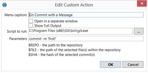 using git in custom actions sourcetree atlassian documentation
