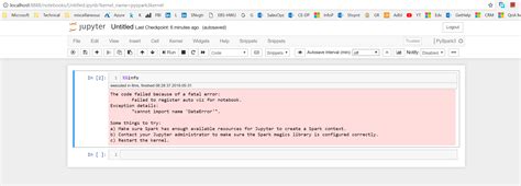 error jupyter notebook decorbydesignmd