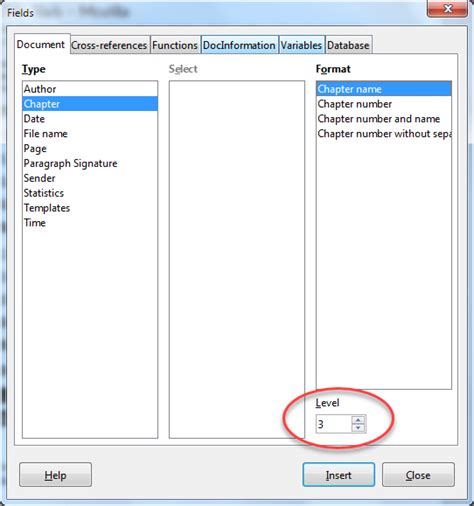 adding multiple fields in a header in lo writer english ask