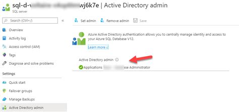 setting an azure ad group to azure sql database with arm