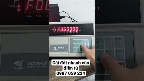 Hướng Dẫn Cài đặt Nhanh Cân điện Tử Xk3190 A9 Youtube