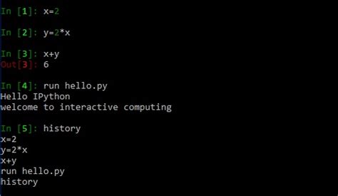 ipython comando de histórico