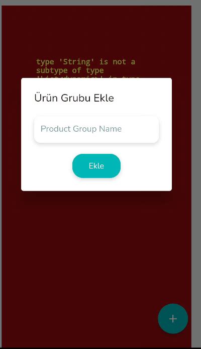 firebase how to solve type string is not a subtype of type list