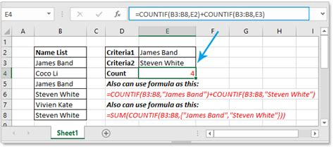 excel formula count cells equal to either x or y
