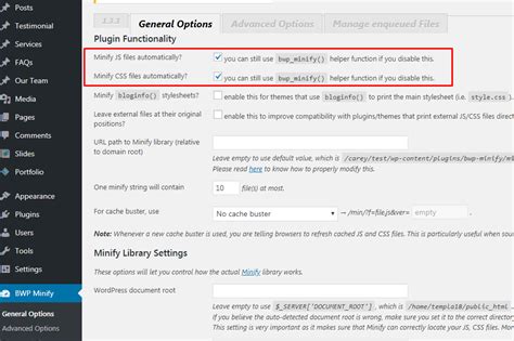 how to minify css javascript files in wordpress template monster help