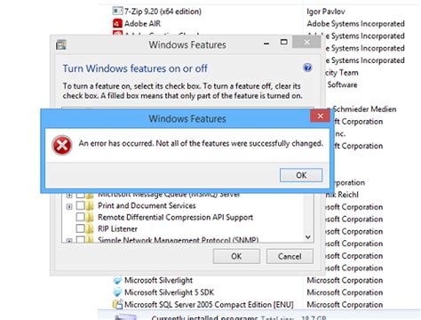 windows getting error 0x80070002 when i try to install iis in windows