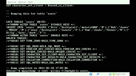 mysqldump lock tables error