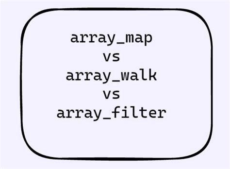 what s different between array map array walk and array filter
