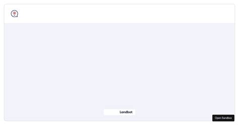 reactjs landbot embed example codesandbox